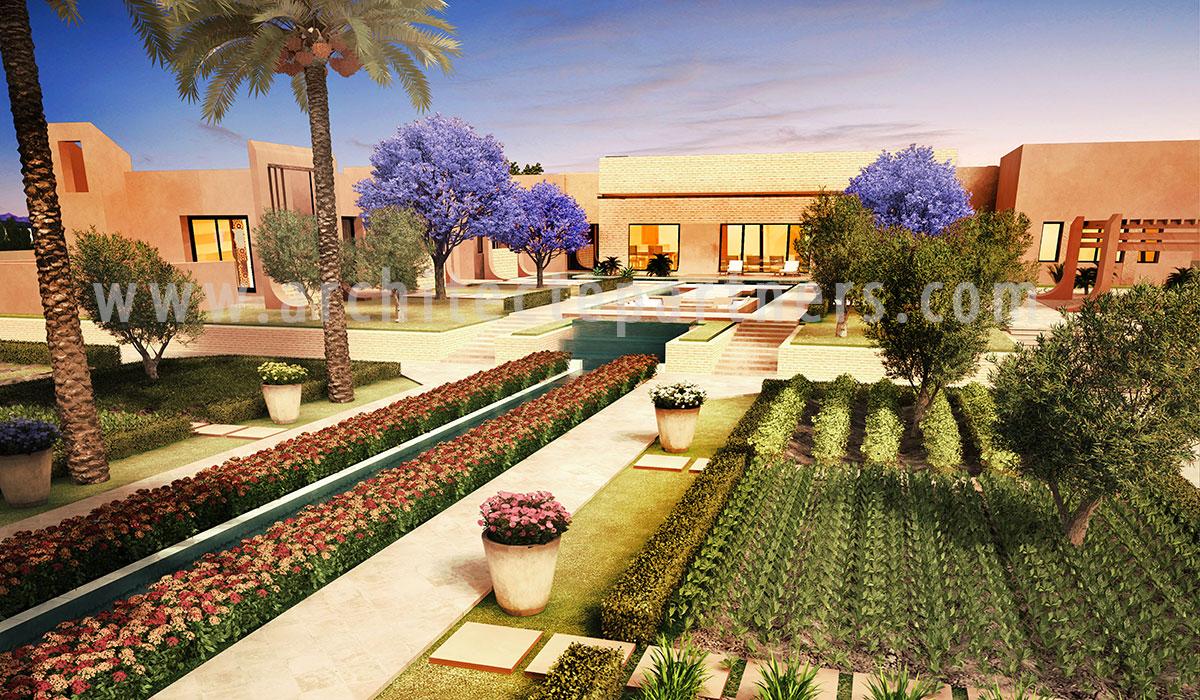 Architecte à Marrakech pour suivie de construction FARM HOUSE Maroc